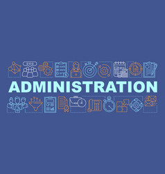 Administration word concepts banner business and Vector Image