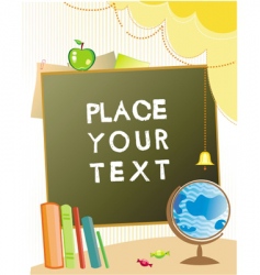 Square school detailed background Royalty Free Vector Image