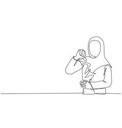 Single continuous line drawing beauty fresh Vector Image