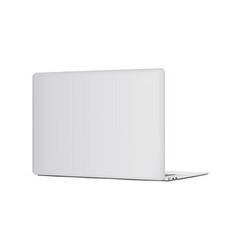 Laptop backside mockup isolated Royalty Free Vector Image