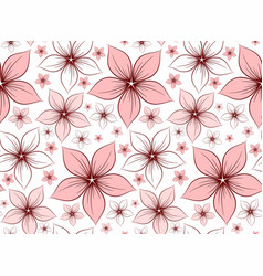 Seamless watercolor pattern with doodles flowers Vector Image