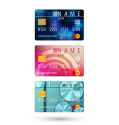Credit card front and back side Royalty Free Vector Image