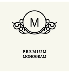 Template letters to create monograms Royalty Free Vector