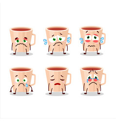 Crying bubble tea mascot cartoon Royalty Free Vector Image