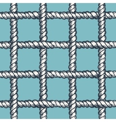 Endless nautical rope pattern hand drawn Vector Image