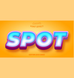 Strong bold colorful editable font effect Vector Image