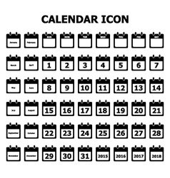 Countdown number and calendar icon outline icon Vector Image