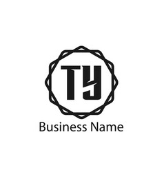 Initial letter ty logo template design Royalty Free Vector