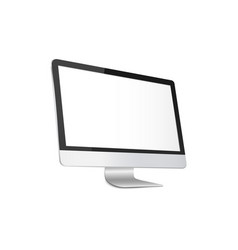 Modern computer monitor with blank white screen Vector Image