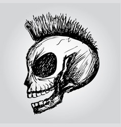Vintage skull eye death Royalty Free Vector Image