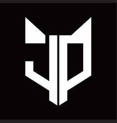 Jd logo shield style monogram design template Vector Image