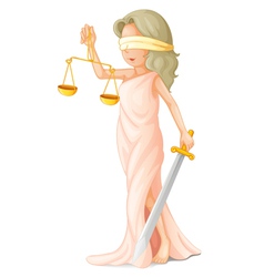 Lady justice statue Royalty Free Vector Image - VectorStock