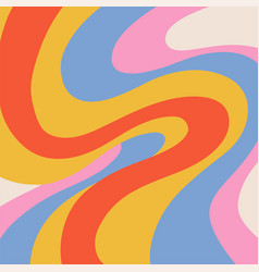 Rainbow tie dye swirl groovy background Royalty Free Vector