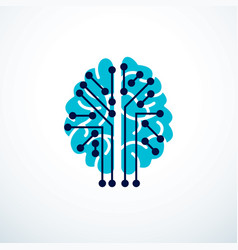 Creative brain concept intelligent creation logo Vector Image