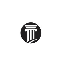 Column icon logo template Royalty Free Vector Image