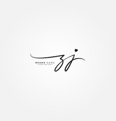 Handwritten signature logo for initial letter z Vector Image