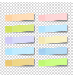 Note sticky color paper notes attached by Vector Image