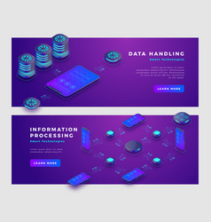 Modern flat design isometric concept data Vector Image