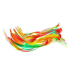 Colorful flow poster transparent brushstroke wave Vector Image