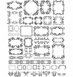 Floral frame elements Royalty Free Vector Image