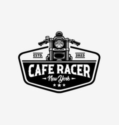 Cafe racer motorbike front view art Royalty Free Vector