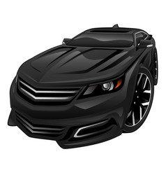 Red hot european style sports-car cartoon Vector Image