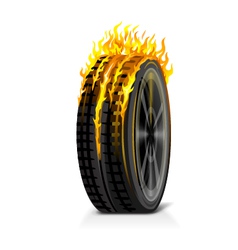 One Burning Tire Royalty Free Vector Image - VectorStock