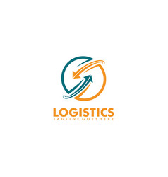Logistics and transportation cargo company logo Vector Image