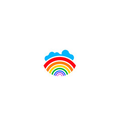 Rainbow logo Royalty Free Vector Image - VectorStock