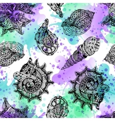 Seamless abstract hand-drawn pattern waves Vector Image