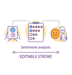 Sentiment analysis concept icon client Royalty Free Vector