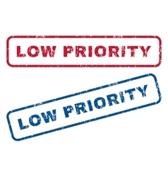 Low Priority Rubber Stamps Royalty Free Vector Image