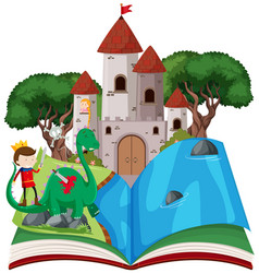 Open book underwater theme Royalty Free Vector Image