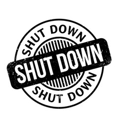 Shut down rubber stamp Royalty Free Vector Image