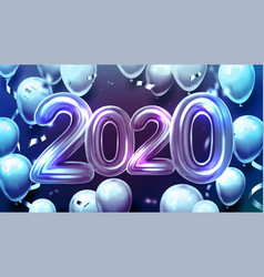 2020 new year celebration banner Royalty Free Vector Image