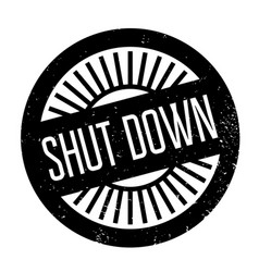 Shut down rubber stamp Royalty Free Vector Image