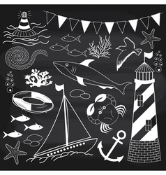 Cartoon ship on white background Royalty Free Vector Image