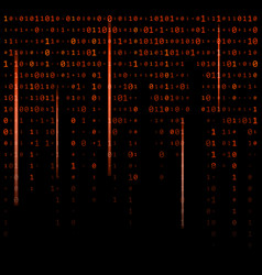 Binary code zero one matrix red background Vector Image