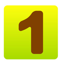 Number 1 sign design template element Royalty Free Vector