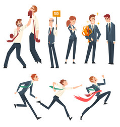 Business competition business people competing Vector Image