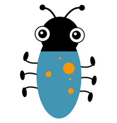 Grasshopper cute cartoon insects in action poses Vector Image