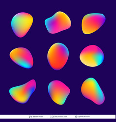 Organic flowing liquid shapes isolated on white Vector Image