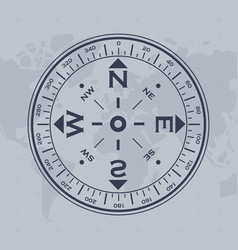 Wind rose world map Royalty Free Vector Image - VectorStock