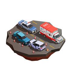 Car owners crash composition Royalty Free Vector Image