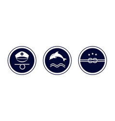 Maritime emblem icon Royalty Free Vector Image