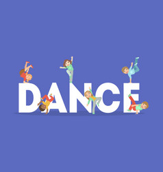 Word design for english with happy kids Royalty Free Vector