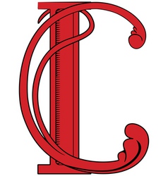 Decorative c Royalty Free Vector Image - VectorStock