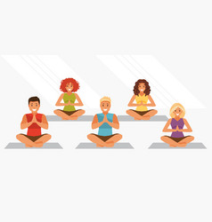 Yoga class Royalty Free Vector Image - VectorStock