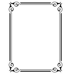 Simple ornamental decorative frame Royalty Free Vector Image