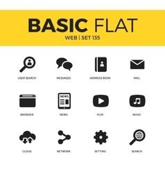 Basic set web icons Royalty Free Vector Image - VectorStock